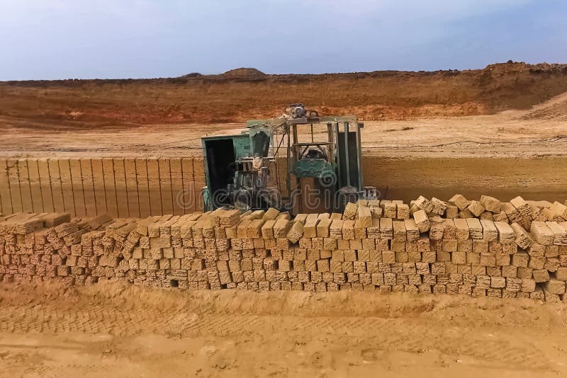 Shell Quarry Quarry. Cutting Seashell into Blocks Right Away in Stock ...