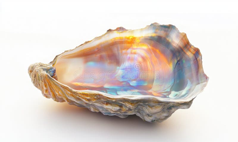 A Shell with a Rainbow Pattern on it Stock Illustration - Illustration ...