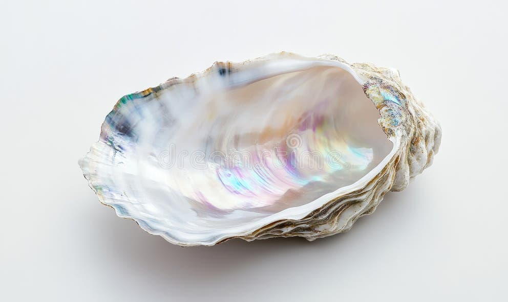 A Shell with a Rainbow Pattern on it Stock Illustration - Illustration ...