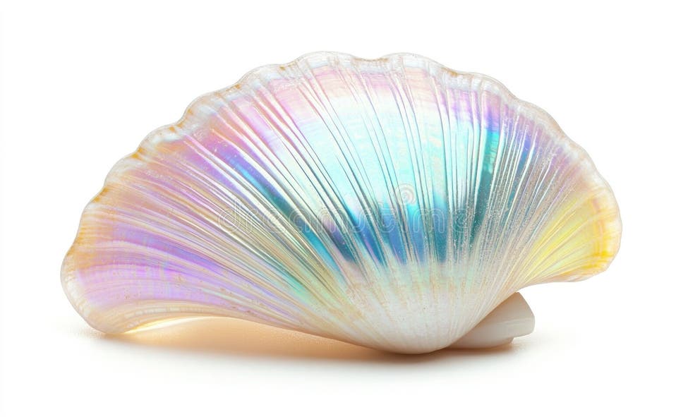 A Shell with a Rainbow Pattern on it Stock Illustration - Illustration ...