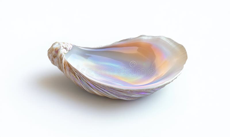 A Shell with a Rainbow Pattern on it Stock Illustration - Illustration ...