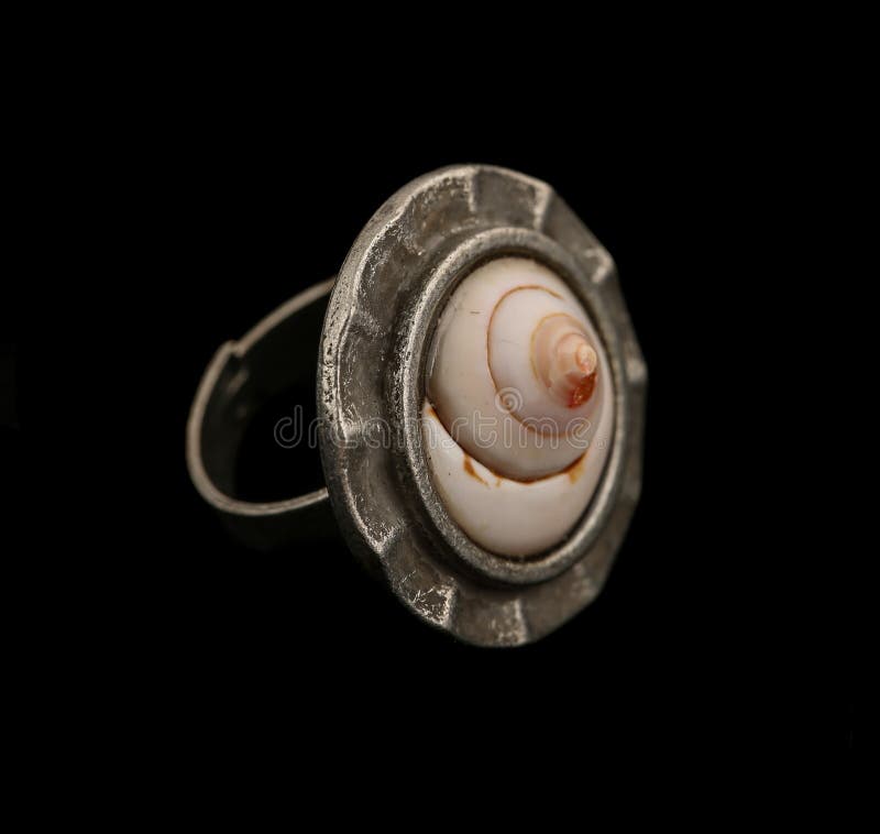 Shell ring stock image. Image of precious, jewelry, snail - 37263991