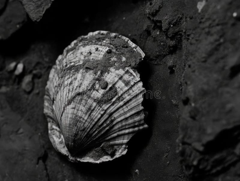Shell on Rock stock photo. Image of coastal, ocean, wildlife - 381883230