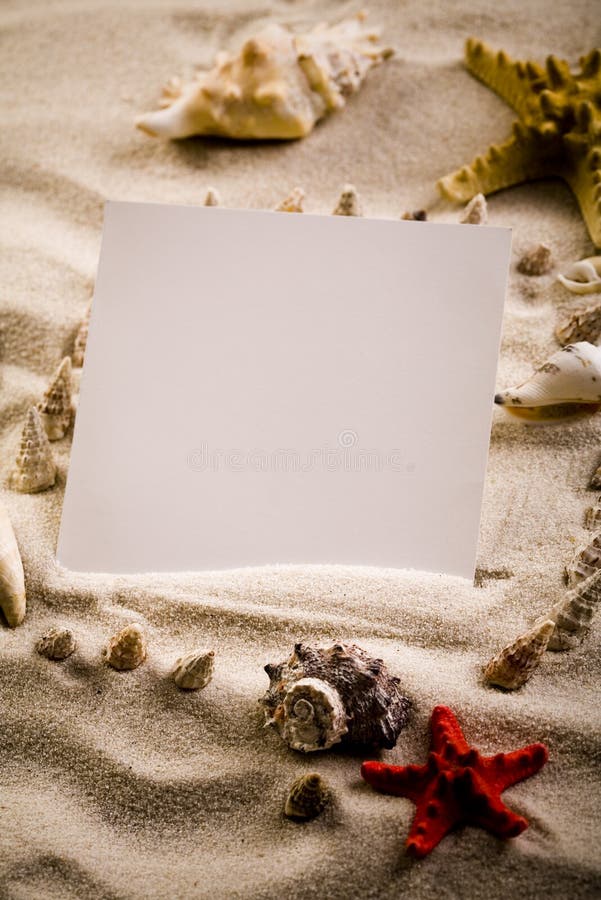Summer / Blank Beach Paper on the Sea Stock Photo - Image of idyllic ...