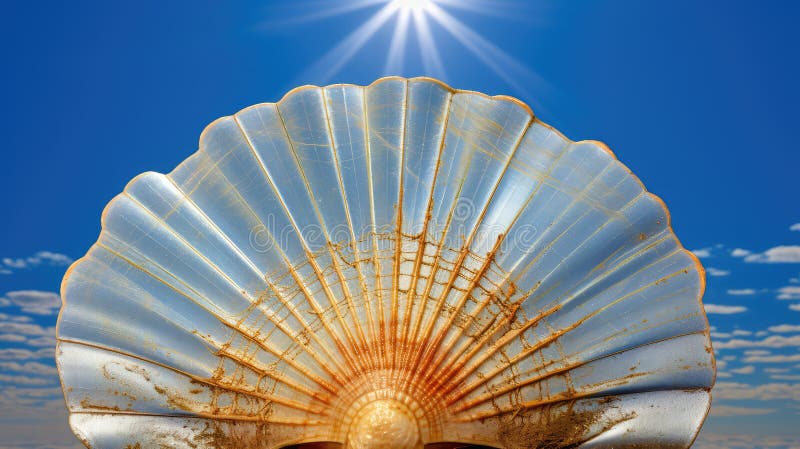 Shell scallop texture stock illustration. Illustration of generated ...