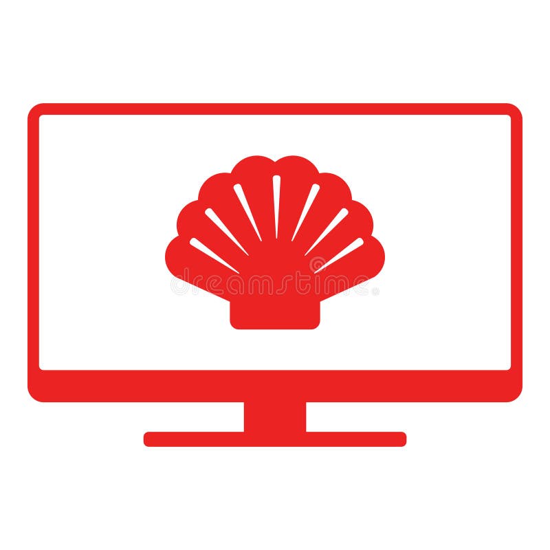 Shell and screen stock vector. Illustration of screen - 169158070