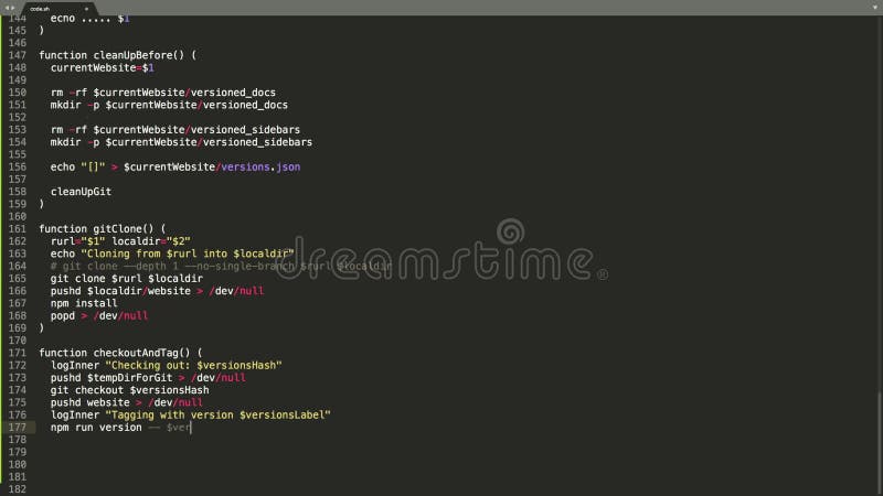 Shell Script Source Code Typing Effect Shell Script Ticker Colored