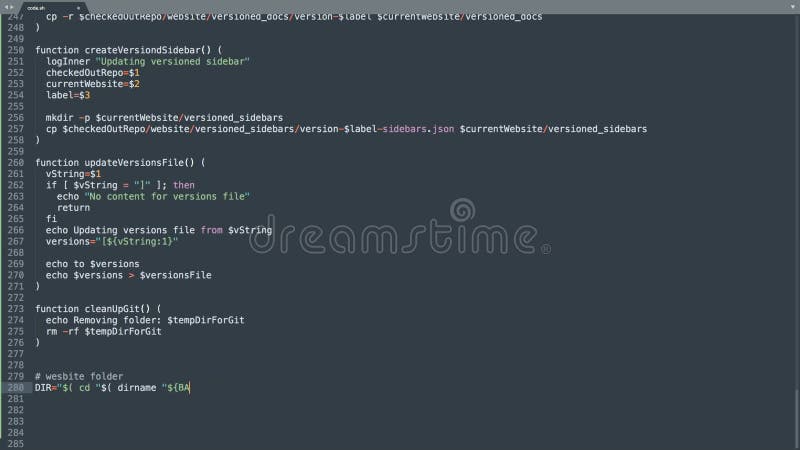 Shell Script Source Code Typing Effect. Shell Script Ticker Colored ...