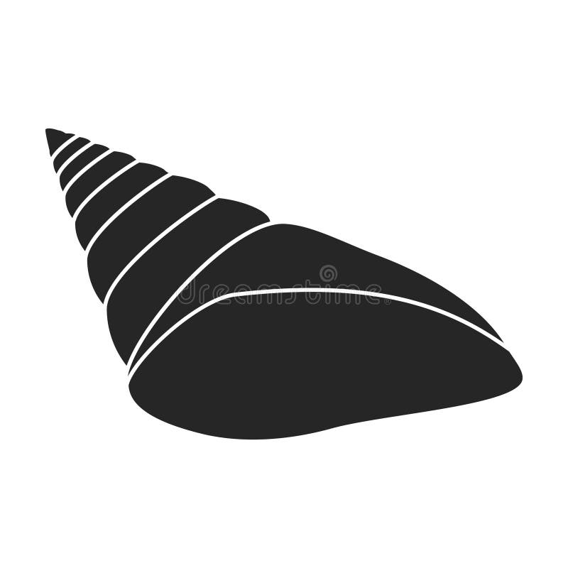Shell Sea Vector Black Icon. Vector Illustration Sea Shell on White ...