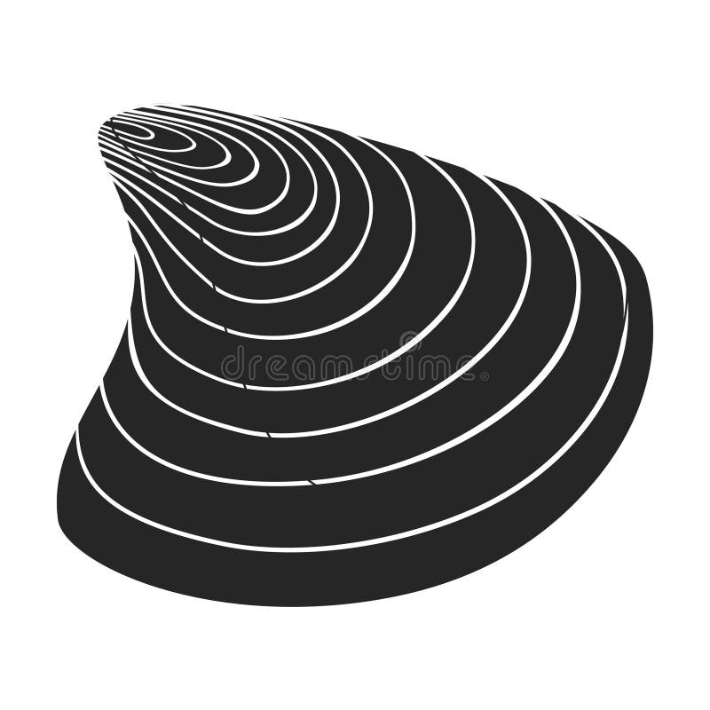 Shell Sea Vector Black Icon. Vector Illustration Sea Shell on White ...