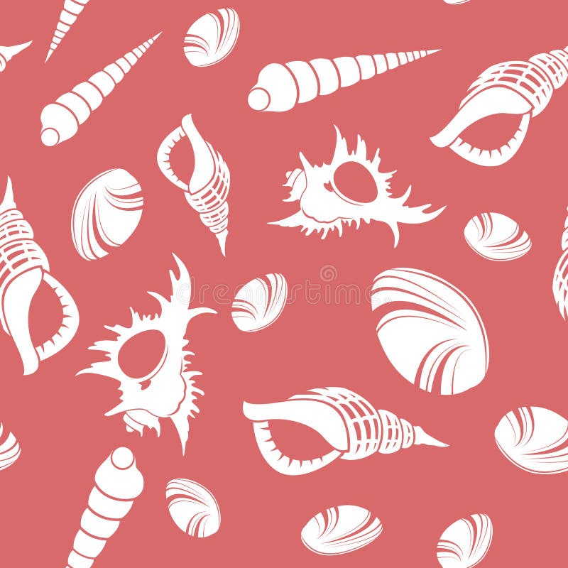 Shell seamless pattern 2 stock vector. Illustration of repetition ...