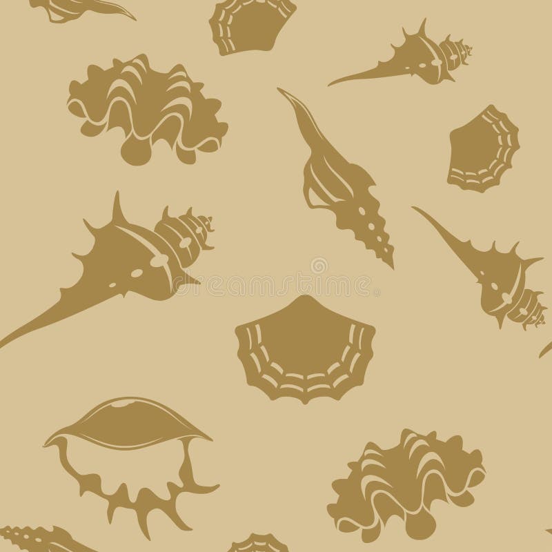 Shell seamless pattern 6 stock vector. Illustration of shape - 38393299