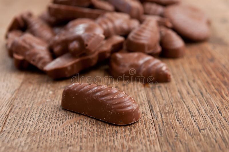 Shell-shaped Chocolates Pralines Assortment Stock Photo - Image of ...