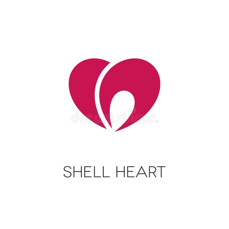 Heart Shaped Shell Stock Illustrations – 83 Heart Shaped Shell Stock ...