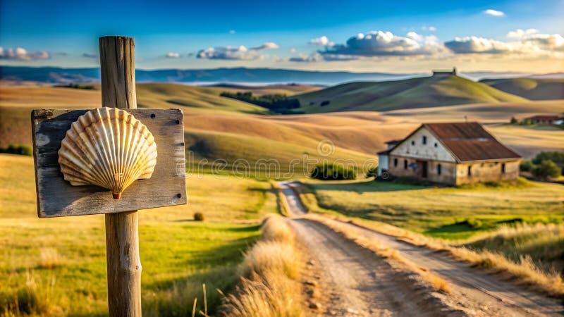 Shell Signpost in a Rural Argentinian Landscape: Rustic Charm AI ...