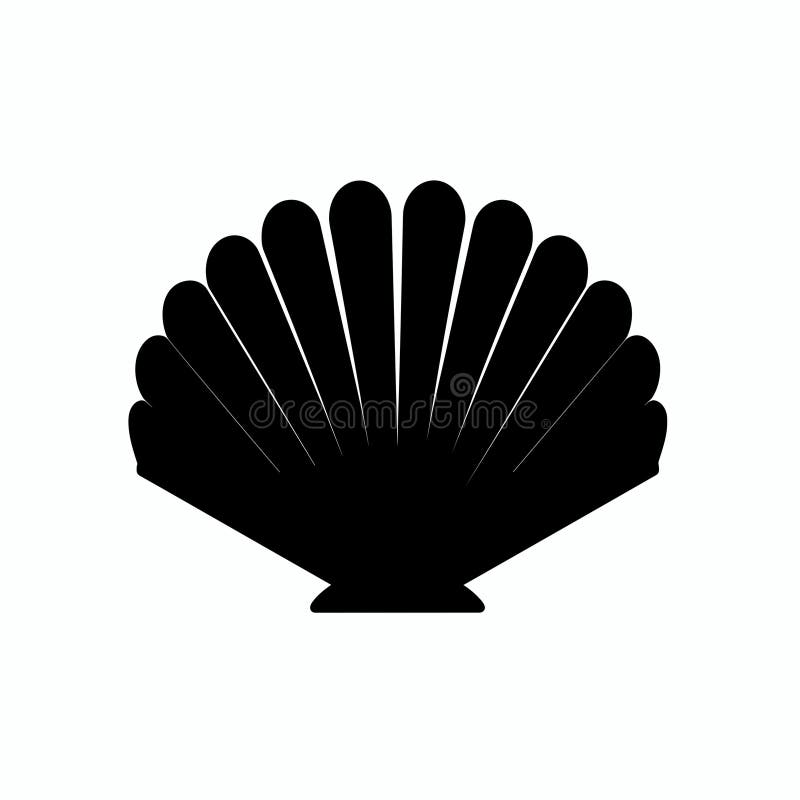 Shell Silhouette Highlighting Marine Life in a Minimalist Design for ...