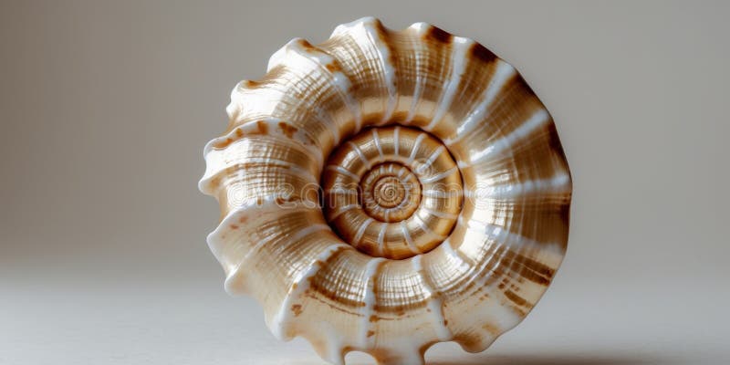 A Shell with a Spiral Shape and a Gold Color Stock Image - Image of ...