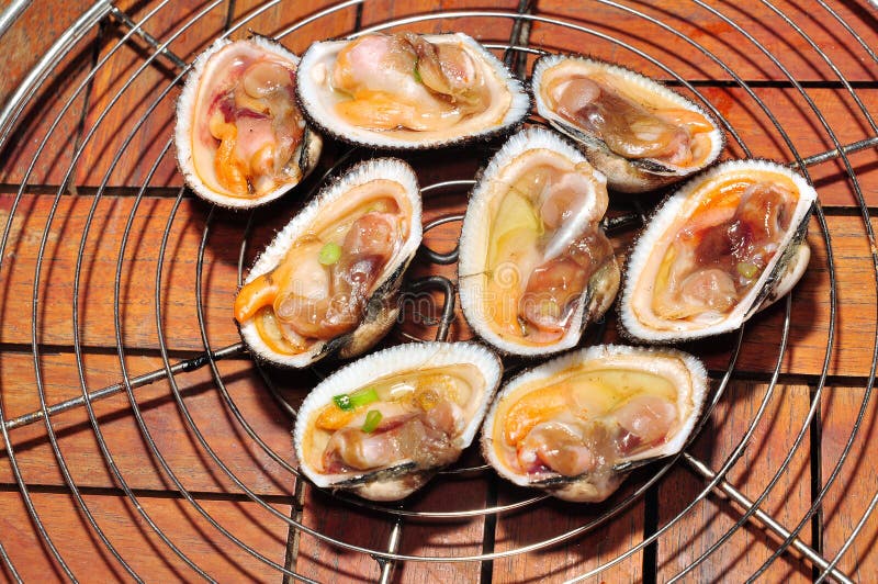 Shell steaks stock photo. Image of grill, meal, clams - 55582702
