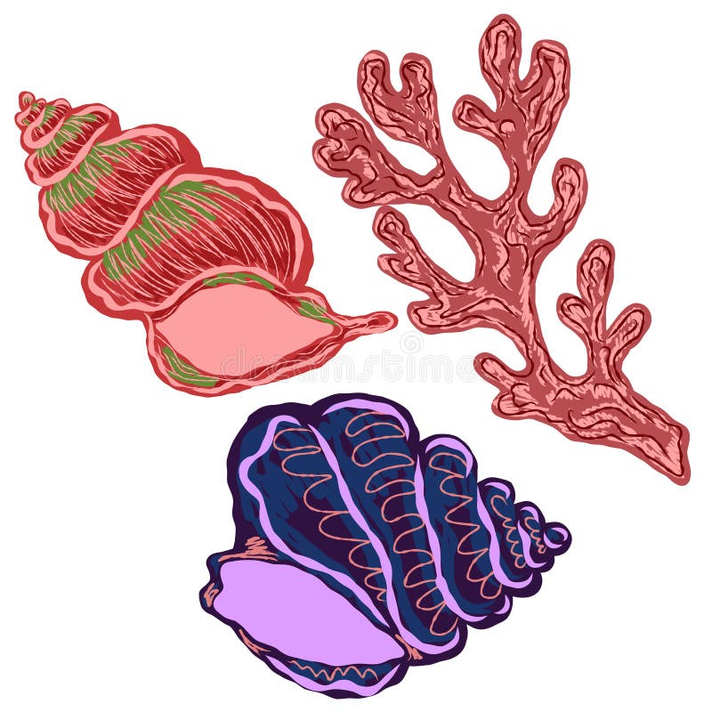 Marine World, Texture Pencil Marker Strokes. Vector Element Stock ...