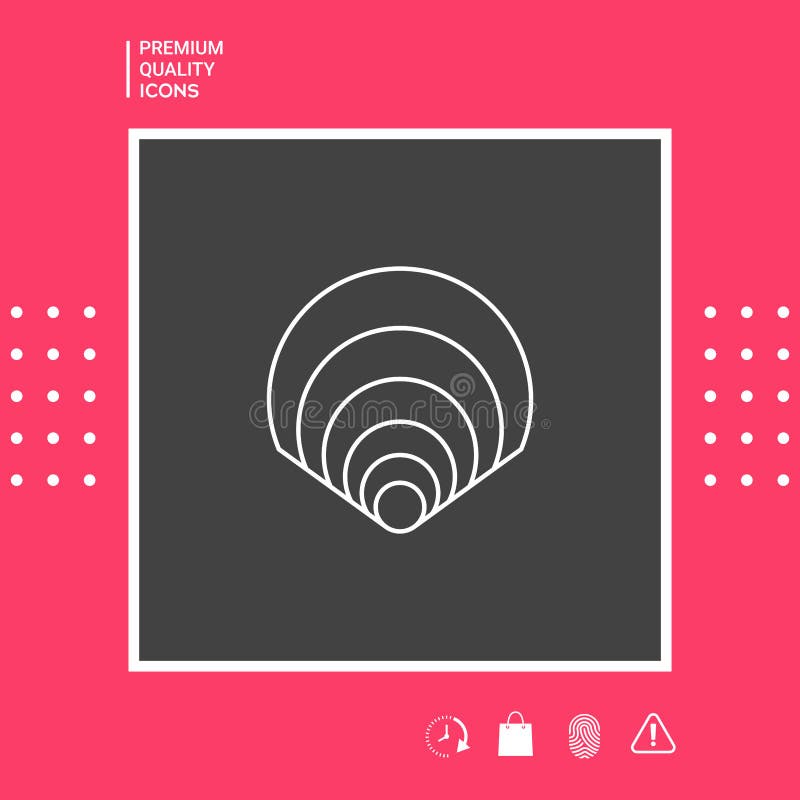 Shell Symbol - Line Icon for Your Design Stock Vector - Illustration of ...