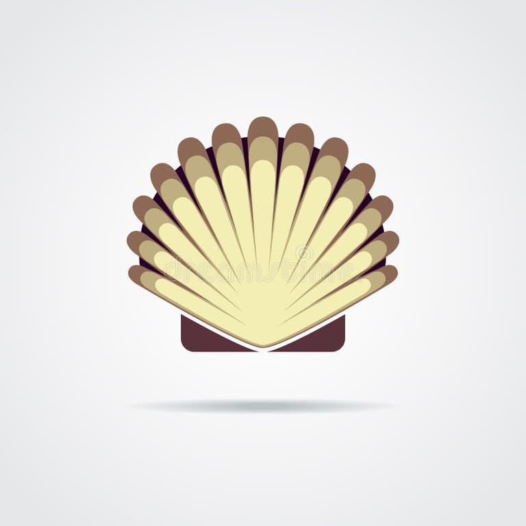 Shell Symbol on a White Background Stock Illustration - Illustration of ...