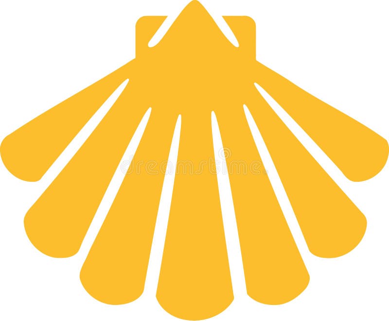 Shell symbolsguling vektor illustrationer. Illustration av diagram ...