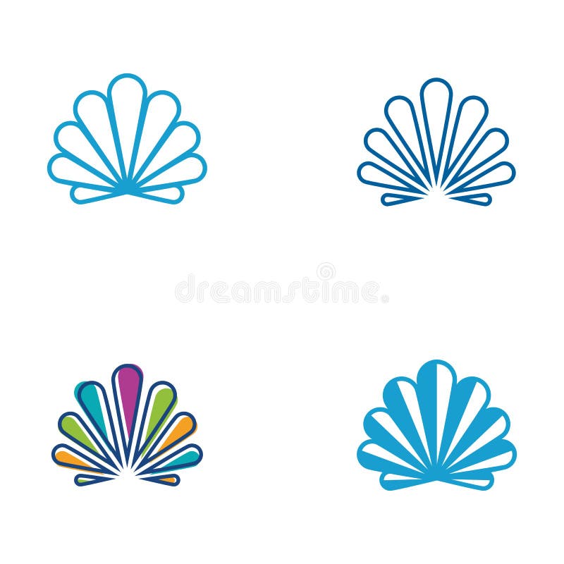 Shell Vector Icon Illustration Stock Vector - Illustration of salon ...