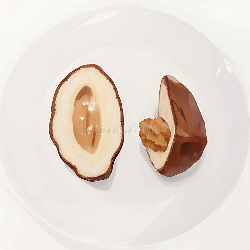 Shell-on Walnut Stock Image Stock Image - Illustration of food, dessert ...