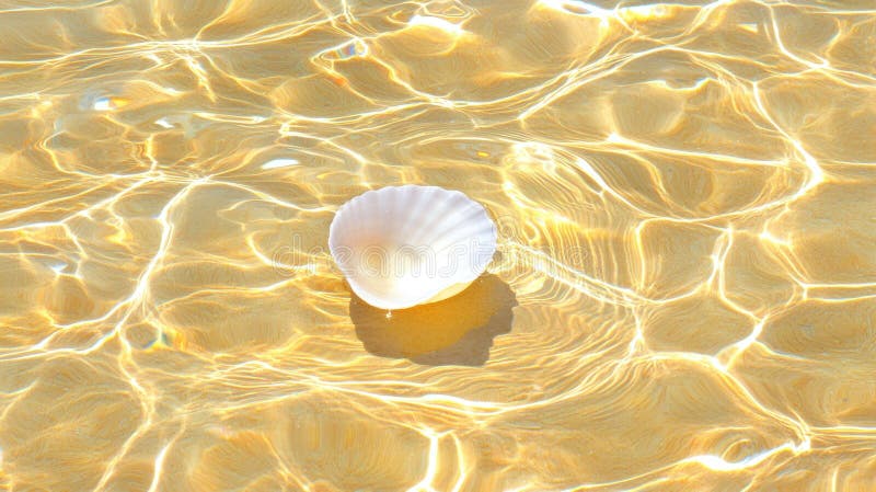 Shell in the Water stock image. Image of object, frame - 378073513