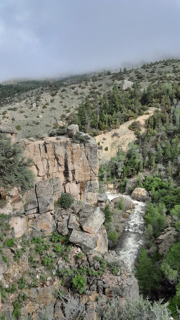 Shell waterfall in Wyoming stock image. Image of formation - 282160337