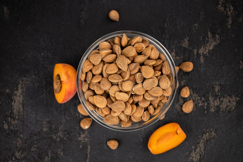 Shelled Apricot Kernels Close Up Shot; Selective Focus Stock Photo ...