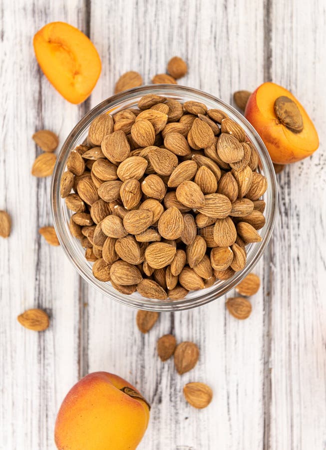 Shelled Apricot Kernels Close Up Shot; Selective Focus Stock Photo ...