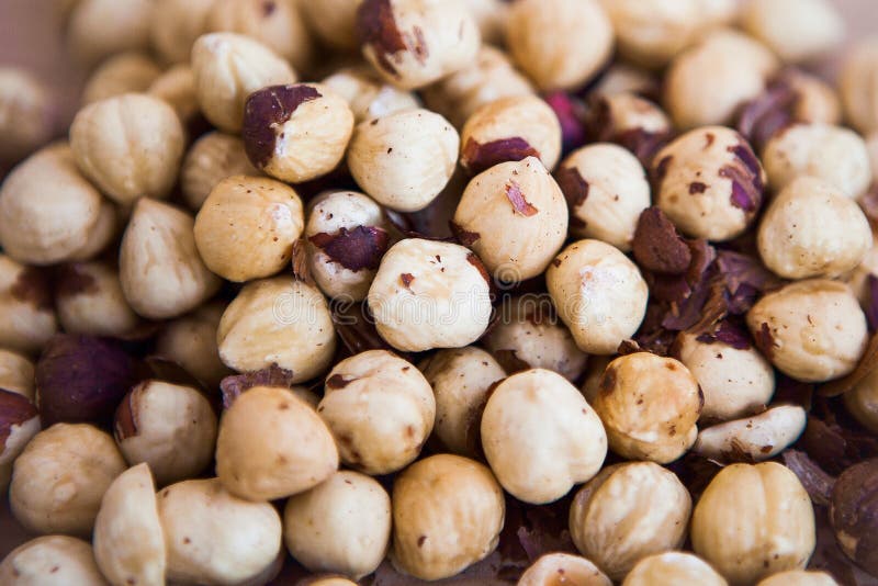 Shelled Hazelnuts Texture, Close Up Stock Photo - Image of hazel, fruit ...