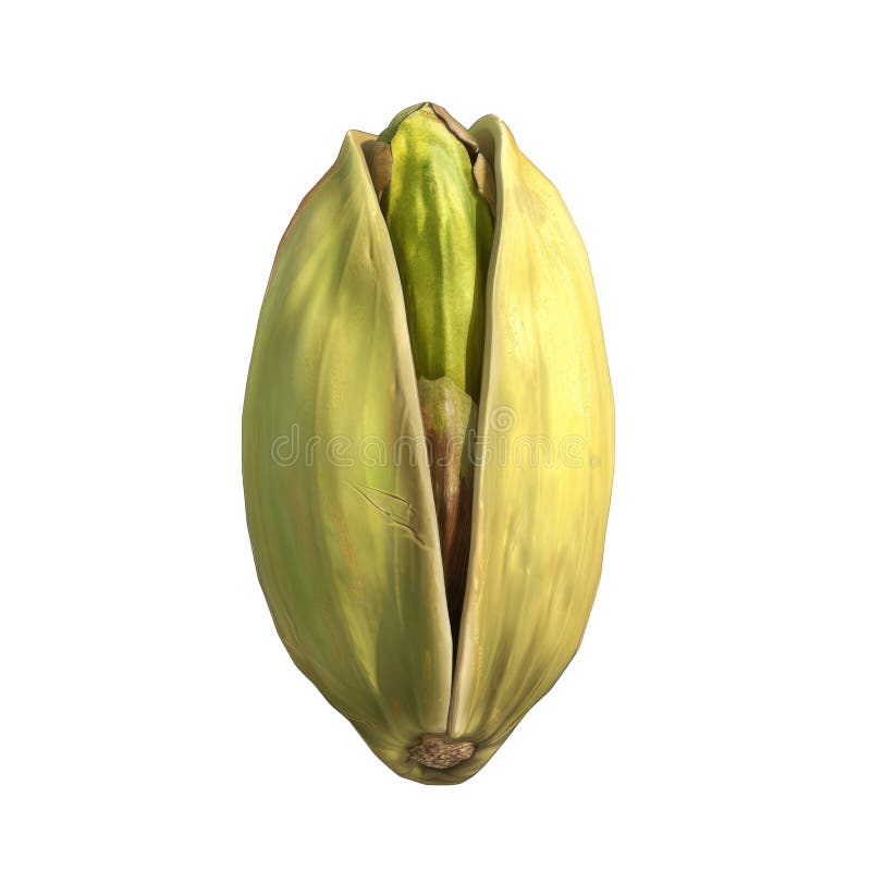 A Shelled Pistachio Nut Opened To Reveal the Green Kernel Inside Stock ...