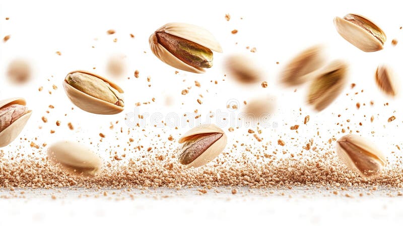 Scattering Pistachio Nuts, Quick BIO Snack - AI Generated Image Stock ...