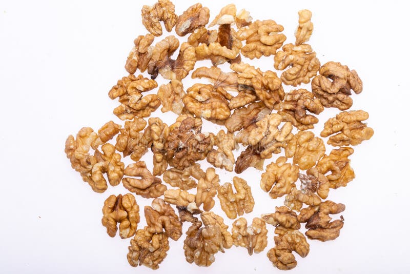Shelled Walnuts Pile stock image. Image of seeds, edible - 240510613