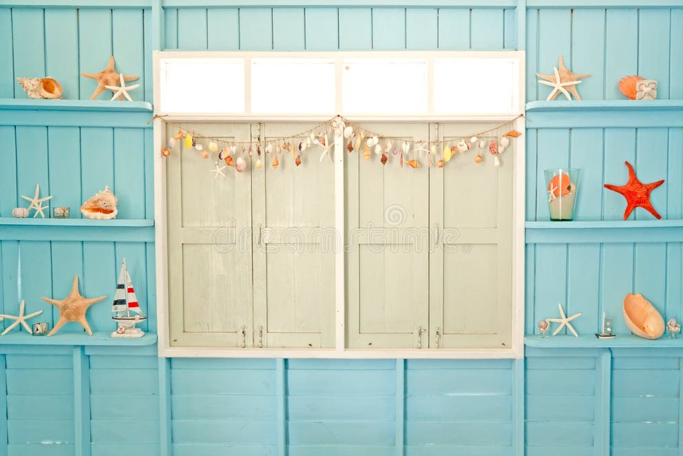 Shellfish Decoration of the Sea Stock Photo - Image of wood, decoration ...