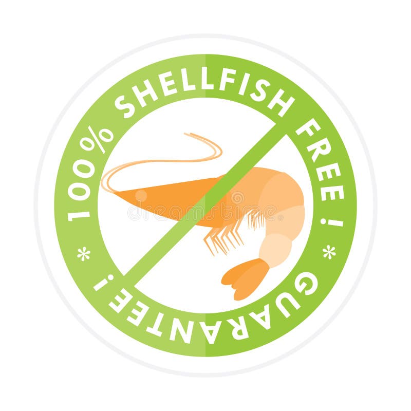 Shellfish Free Line Color Icon. Allergenic Ingredient. Food Intolerance ...