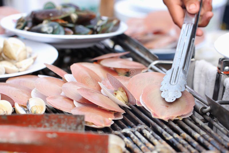 Shellfish grilled stock image. Image of cooked, gourmet - 32778787