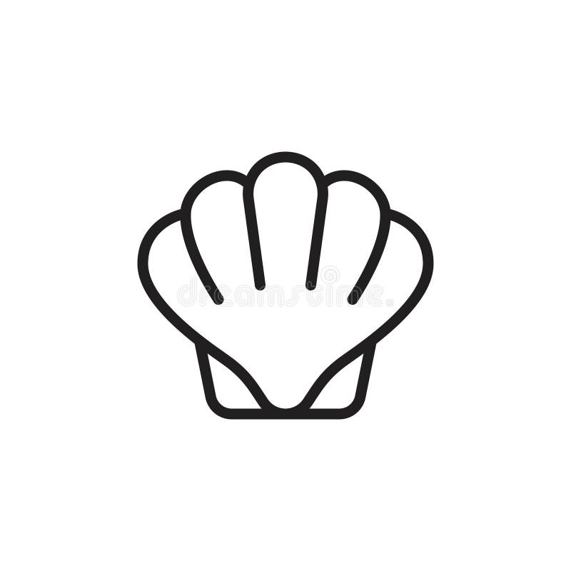Shellfish Icon Flat Line Illustration Stock Illustration - Illustration ...