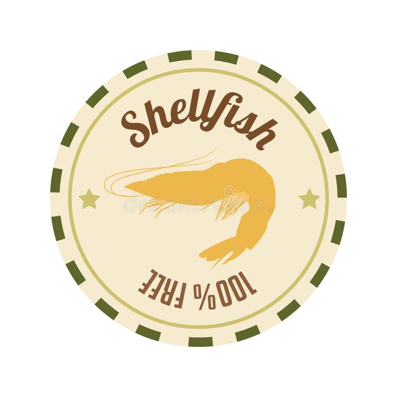 Shellfish Label. Vector Illustration Decorative Design Stock Vector ...