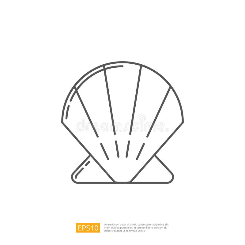 Shellfish Outline Icon. Animal Shell Illustration Stock Vector ...