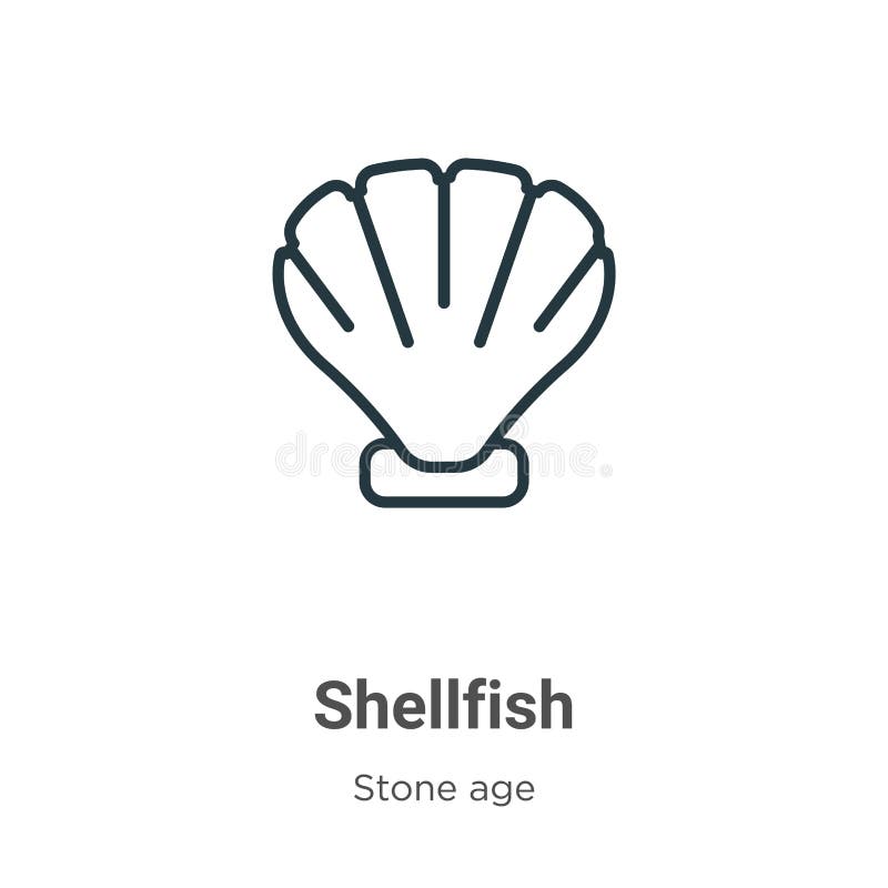 Shellfish outline icon stock vector. Illustration of seashell - 119003520