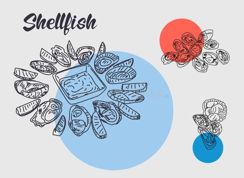 Shellfish Seafood Restaurant Design Element. Vector Stock Vector ...