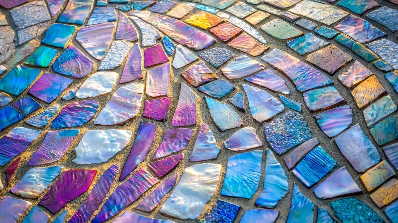 Shells of Mother-of-pearl Have Intricate Patterns that Shimmer Stock ...