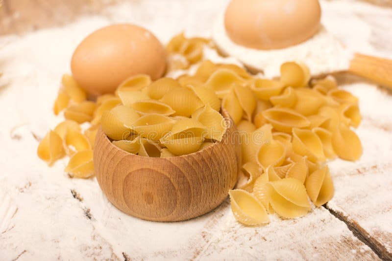Shells pasta stock image. Image of italy, cooking, fresh - 61845829