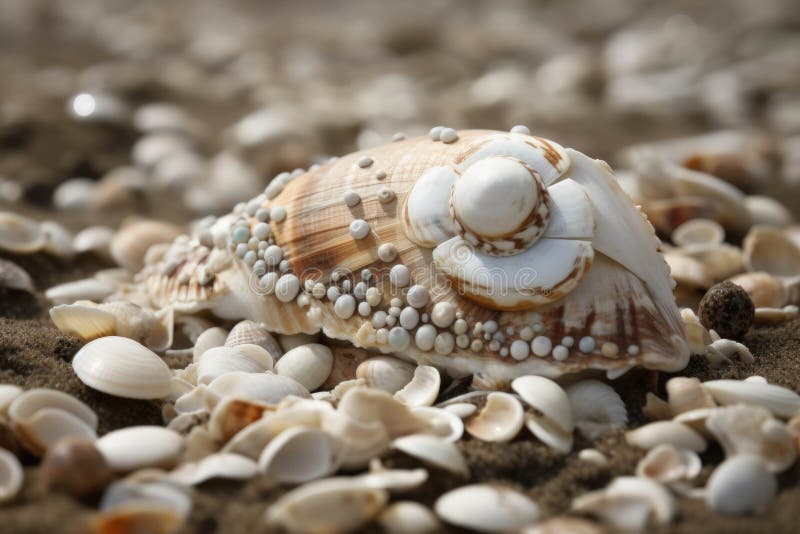 Shells of Sacred Creatures Now Resting in Peace. Stock Illustration ...