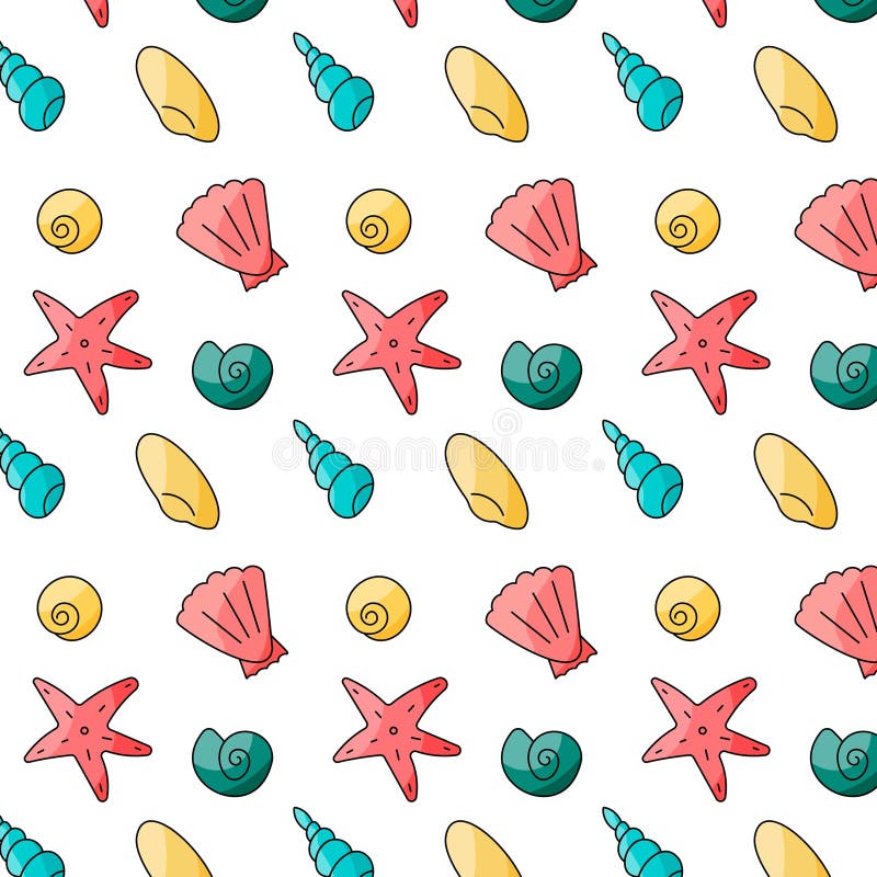 Sea Shell Vectors Stock Illustrations – 132 Sea Shell Vectors Stock ...