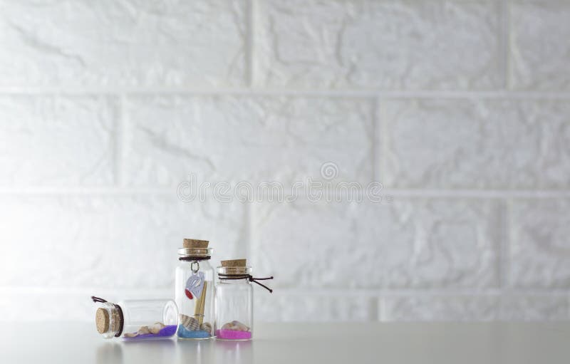 Miniature Shells in a Small Glass Jar Stock Image - Image of happy ...