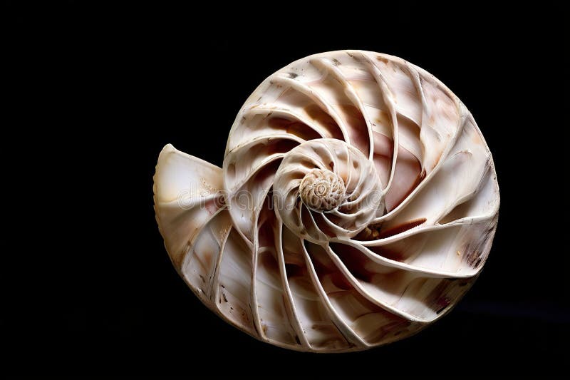 Shells Spiral the Spiral of a Seashell Where Each Turn Represent Stock ...
